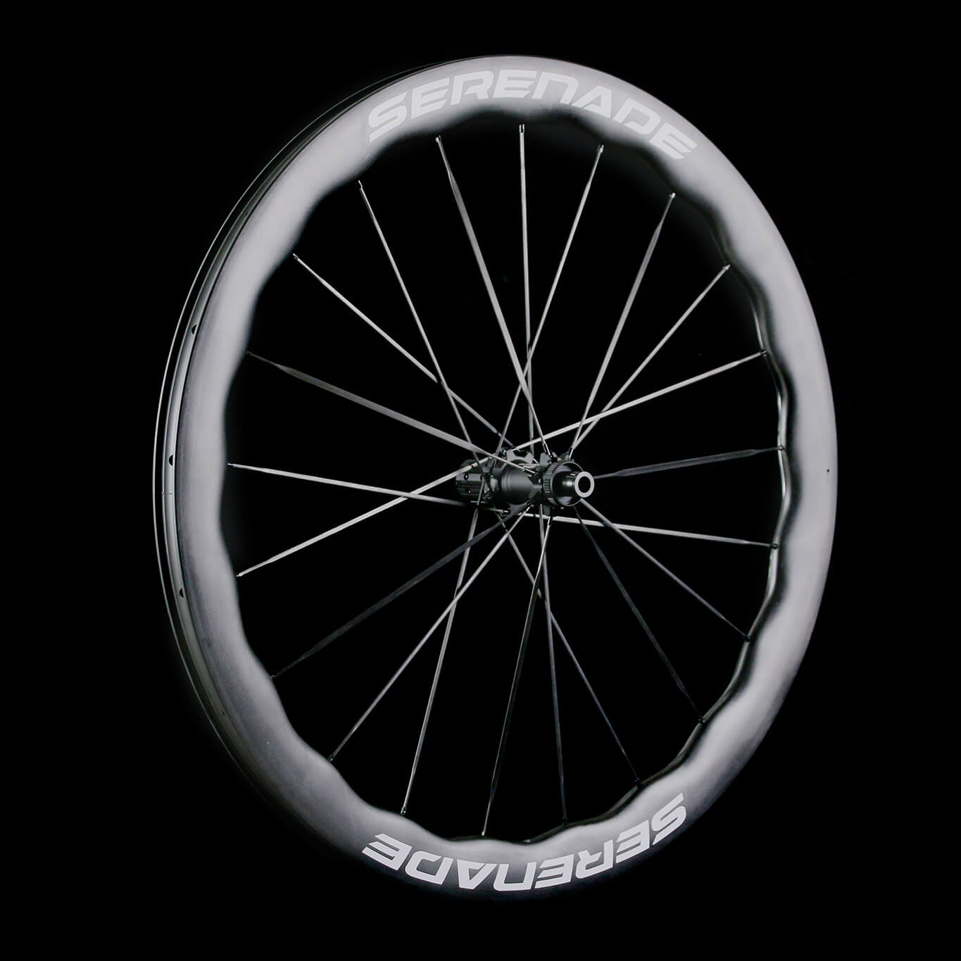 50mm Wavy Carbon Spokes 21 holes Road Bike Wheelset